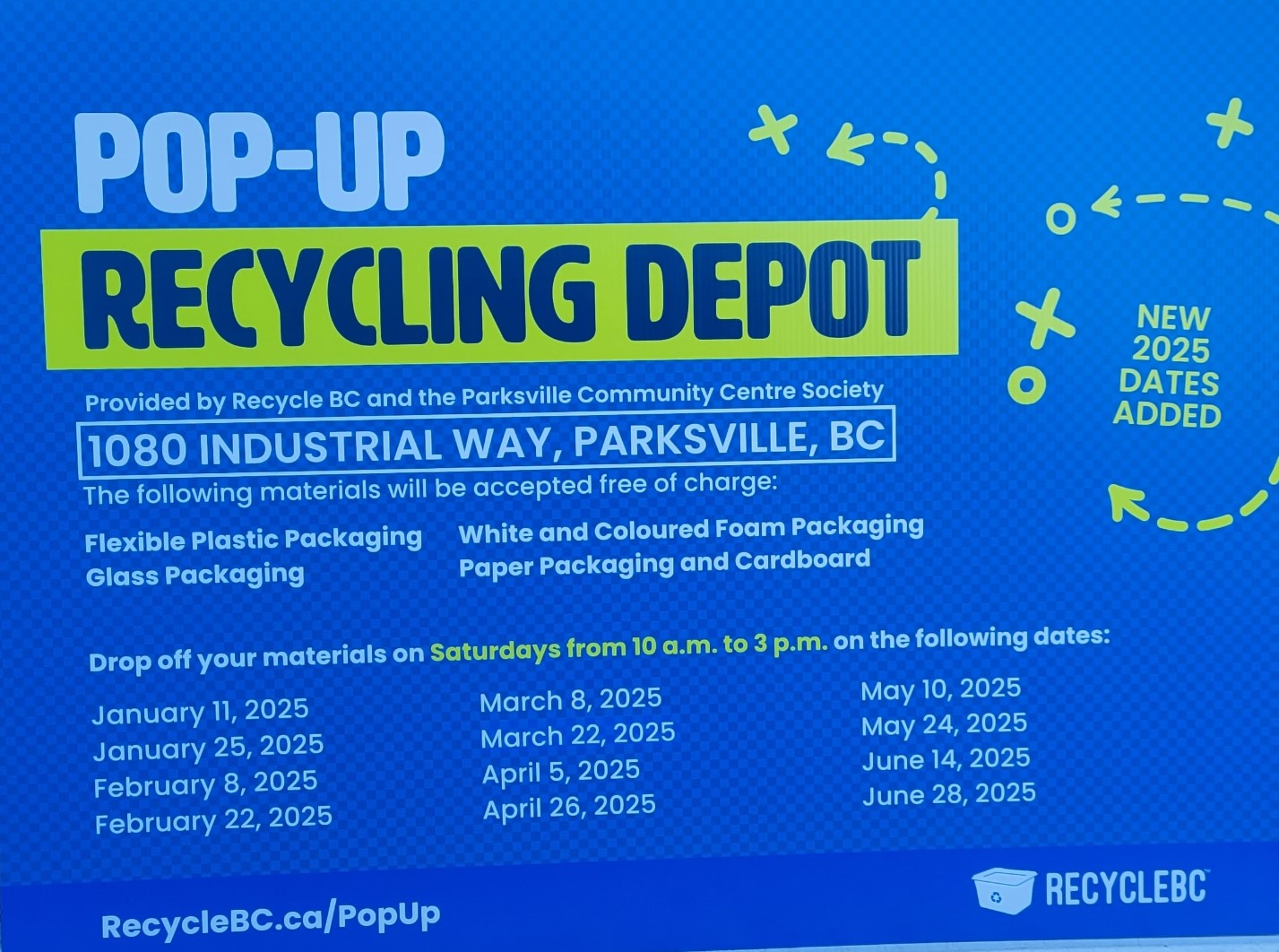 Pop-Up Recycling Depots in Parksville, January to June 2025 ...